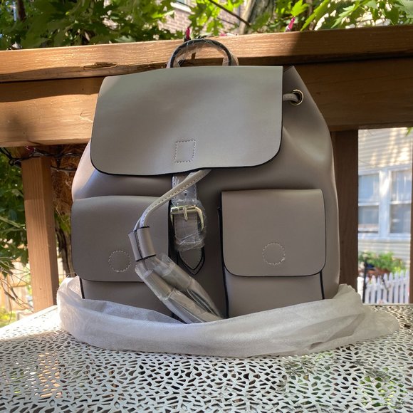 KC Jagger | Bags | Kc Jagger Leather Mink Grey Backpack | Poshmark